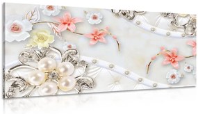 Obraz luxusní květinové šperky Varianta: 120x60