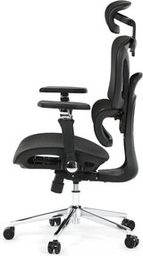 Kancelářská ergonomická židle PORTE — síťovina, černá