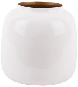 OnaDnes -20% Time for home Bílá kovová váza Ivyna 20,5 cm