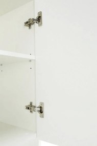 Tempo Kondela Koupelnová vysoká skříň NATALI na pračku, bílá