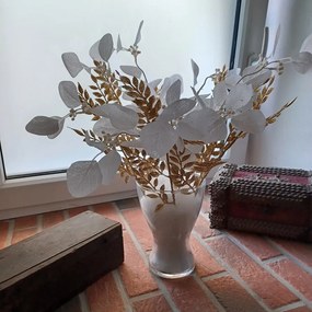 Vánoční přízdoba zlatá větvička, 99 × 36 cm, PVC