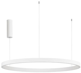 Bílé kovové závěsné LED světlo Nova Luce Elowen 98 cm