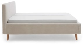 Béžová čalouněná dvoulůžková postel 180x200 cm Mattis Cord – Meise Möbel