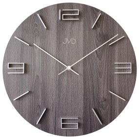 JVD Designové hnědé dřevěné hodiny JVD HC27.4