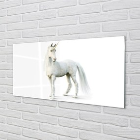 Skleněný panel bílý jednorožec 140x70 cm