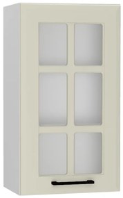 WS40P/L h. vitrína 1-dveřová INGRID bílá/coffee mat