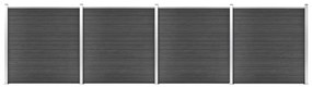 Set plotových dílců WPC 699 x 186 cm černý 3070431