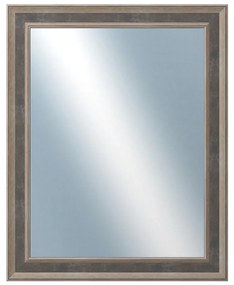 DANTIK - Zarámované zrcadlo - rozměr s rámem cca 40x50 cm z lišty TOOTH malá stříbrno černá (3164)