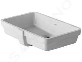 DURAVIT - Vero Umyvadlo zápustné 485x315 mm, s přepadem, WonderGliss, bílá (03304800001)