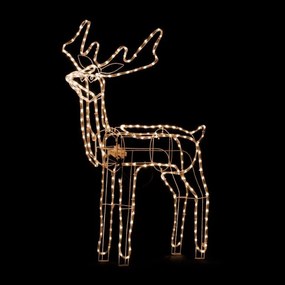 Žlutý LED svítící sob MEDIUM, 90 cm
