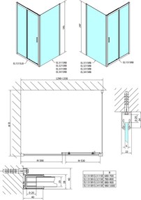 Polysan Easy Black sprchový kout obdélníkový 130 x 70 x 190 cm posuvné černá čiré sklo EL1315B-01