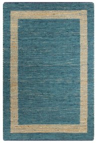 vidaXL Ručně vyráběný koberec juta modrý 160 x 230 cm