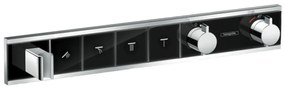 Hansgrohe Rain Select - Podomítkový termostatický modul pro 4 spotřebiče, černá / chrom 15357600