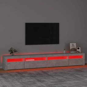 TV skříňka s LED osvětlením betonově šedá 270 x 35 x 40 cm 3152749