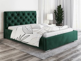 Velká dvoulůžková postel 200x200 cm Christel Barva: Zelená - Primo 226