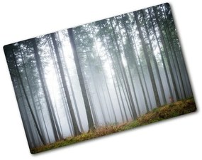 Wallmuralia Kuchyňská deska skleněná Mlha v lese 80x52 cm