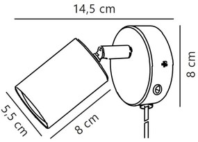 Nordlux - Nástěnné bodové svítidlo EXPLORE 1xGU10/7W/230V bílá