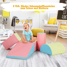 Costway 5 ks. Schaumstoffbausteine Riesenbausteine zum Toben und Klettern für