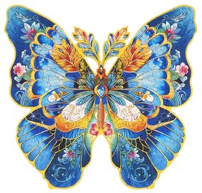 RoboTime Dřevěné puzzle Motýl Morpho Helena