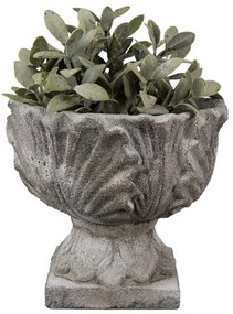 Šedý obal na květináč antický sloup – 20x17 cm