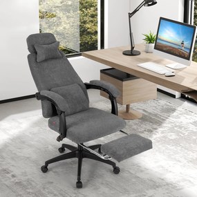 Costway Ergonomická kancelářská židle s výsuvnou opěrkou nohou a nastavitelným