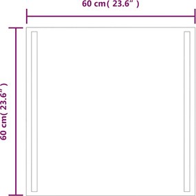 Koupelnové zrcadlo s LED osvětlením 60 x 60 cm 151740