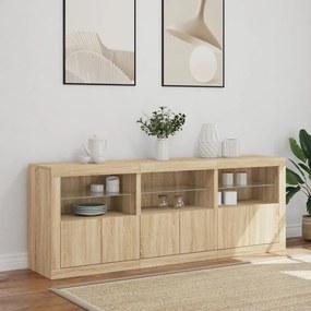 Příborník s LED osvětlením dub sonoma 181,5 x 37 x 67 cm 3209004