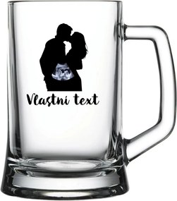 Personalizovaná pivní sklenice s párem a ultrazvukem