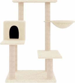 Škrabadlo pro kočky se sisalovými sloupky krémové 82,5 cm 172385