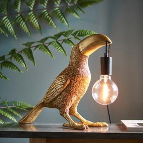 Endon 95077 - Stolní lampa TOCO TOUCAN 1xE27/10W/230V zlatá