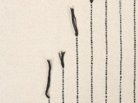 Bavlněná přikrývka 130 x 170 cm béžová/černá ULUYOL Beliani