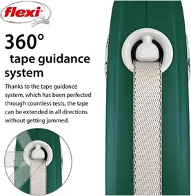 FLEXI Vodítko Comfort Plus S 5 m zelené / Samonavíjecí / Do 15 kg / So