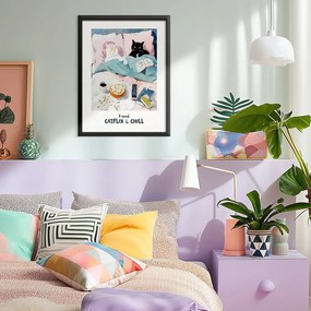 Tištěný obraz s rámem 30x40 cm Catflix – Styler