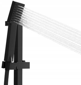 Gamma Zn3, sprchový sloup s ruční sprchovou hlavicí 62cm, černá matná, GMA-ZN3-BK