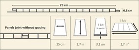 FORTE Vnitřní plastový obklad OTTOPAN Mozaika béžová Baleni obkladu - Balení obkladu 2.7 m2 - DOTTO162