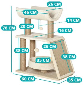 Prolézačka pro kočky, béžová
