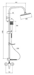 Aplomo Joo-Koo square sprchový set s baterií