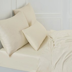 Florella Saténové povlečení Edel Satin Uni Ivory Rozměr: 70x90 + 140x200 cm