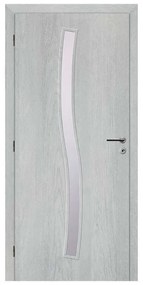 Solodoor Interiérové dveře Etta 1, 80 L, 80 × 197 cm, fólie, levé, Earl Grey, prosklené