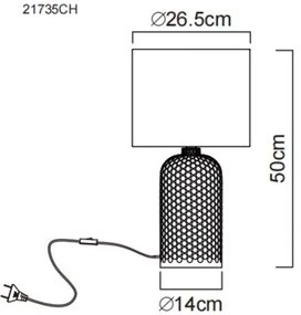 Globo 21735CH - Stolní lampa SOFIA 1xE27/60W/230V béžová