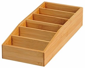 Kesper 70822 Univerzální organizér bambus 6 přihrádek, 15 x 7 x 35 cm