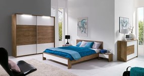 Manželská postel Latika 160x200 cm, SOFT Barevné provedení: Dub riviera, bílá