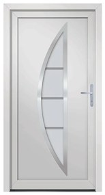 Vchodové dveře bílé 88 x 200 cm PVC,  3187867