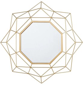 Nástěnné zrcadlo zlaté ø 60 cm HILLION Beliani