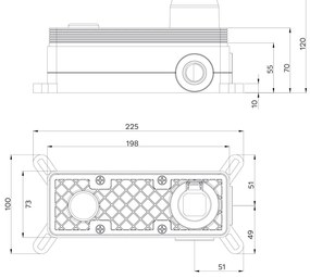 Mereo Viana jednocestná podomítková baterie s ramínkem a oválným krytem mosaz chrom CBE60105BU