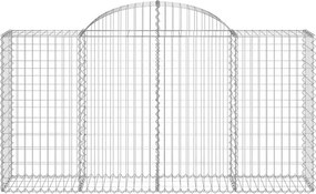 Klenuté gabionové koše 8 ks 200x50x100/120cm pozinkované železo 3146326