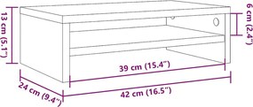 vidaXL Stojan na monitor 42x24x13 cm kompozitní dřevo [800220] Barva: dub artisan