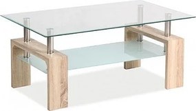 CZ Nábytkář - Kasvo Konferenční stůl ISA BASIC II | Varianta: sklo / nohy dub sonoma