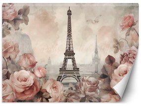 Fototapeta, Eiffelova věž Shabby Chic - 300x210 cm