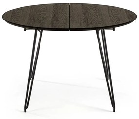 Tmavě šedý rozkládací jídelní stůl Kave Home Norfort, ⌀ 120 cm